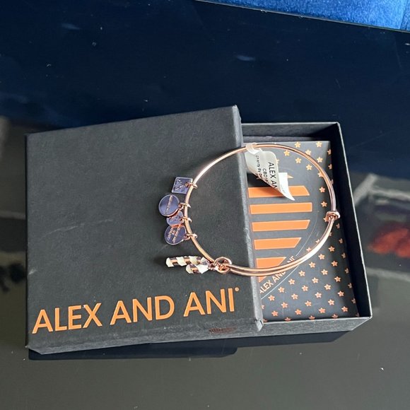 Alex and Ani | Jewelry | Nwt Alex And Ani Charm Banglerose Goldcandy Cane | Poshmark